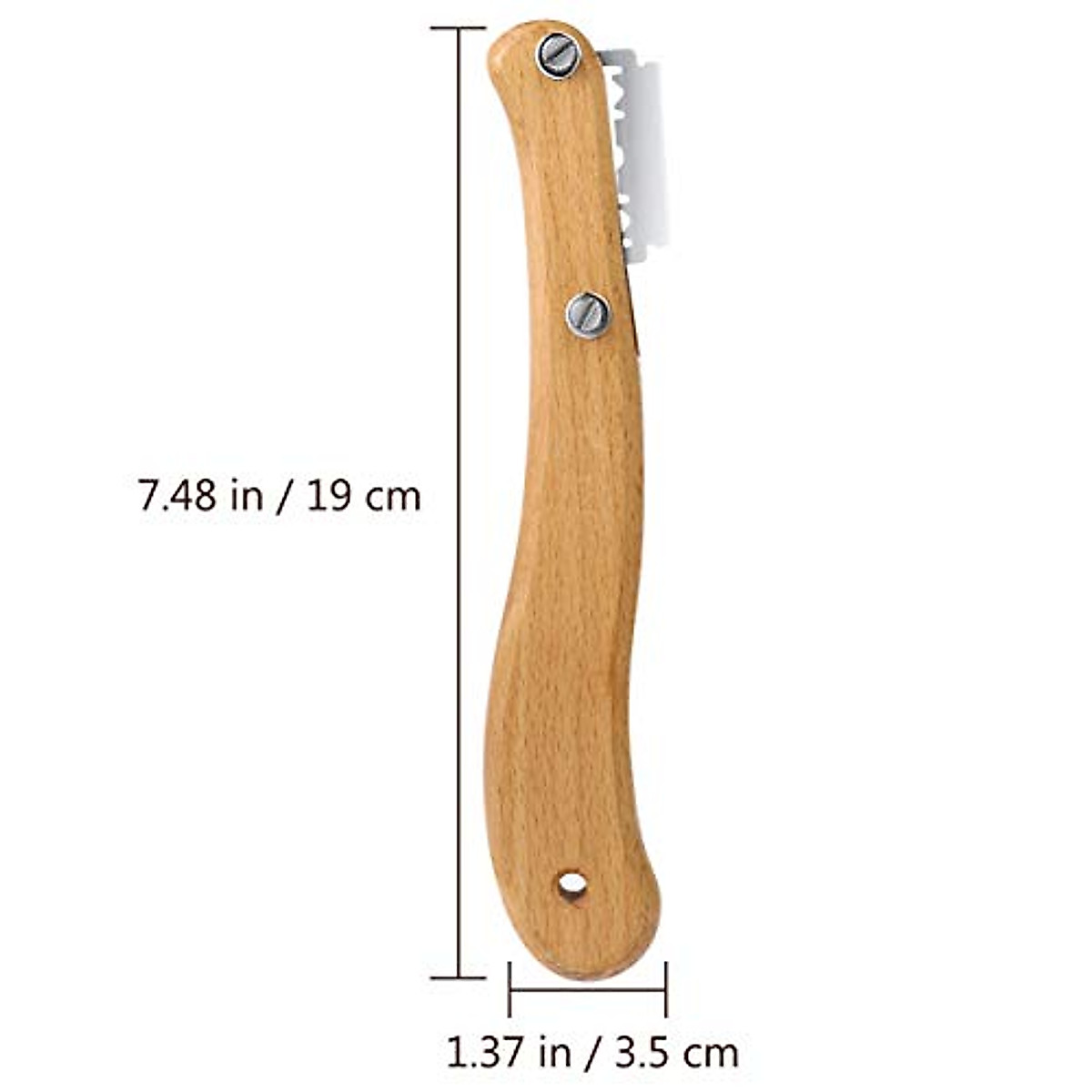 Healeved Van with Wooden Handle, Bread Baker Turning Tool, Bread Slicer Cake Cutter, Dough Maker Cutting Tool, Acid Dough Bread Knife with Plastic Protector Cover 5 Blades