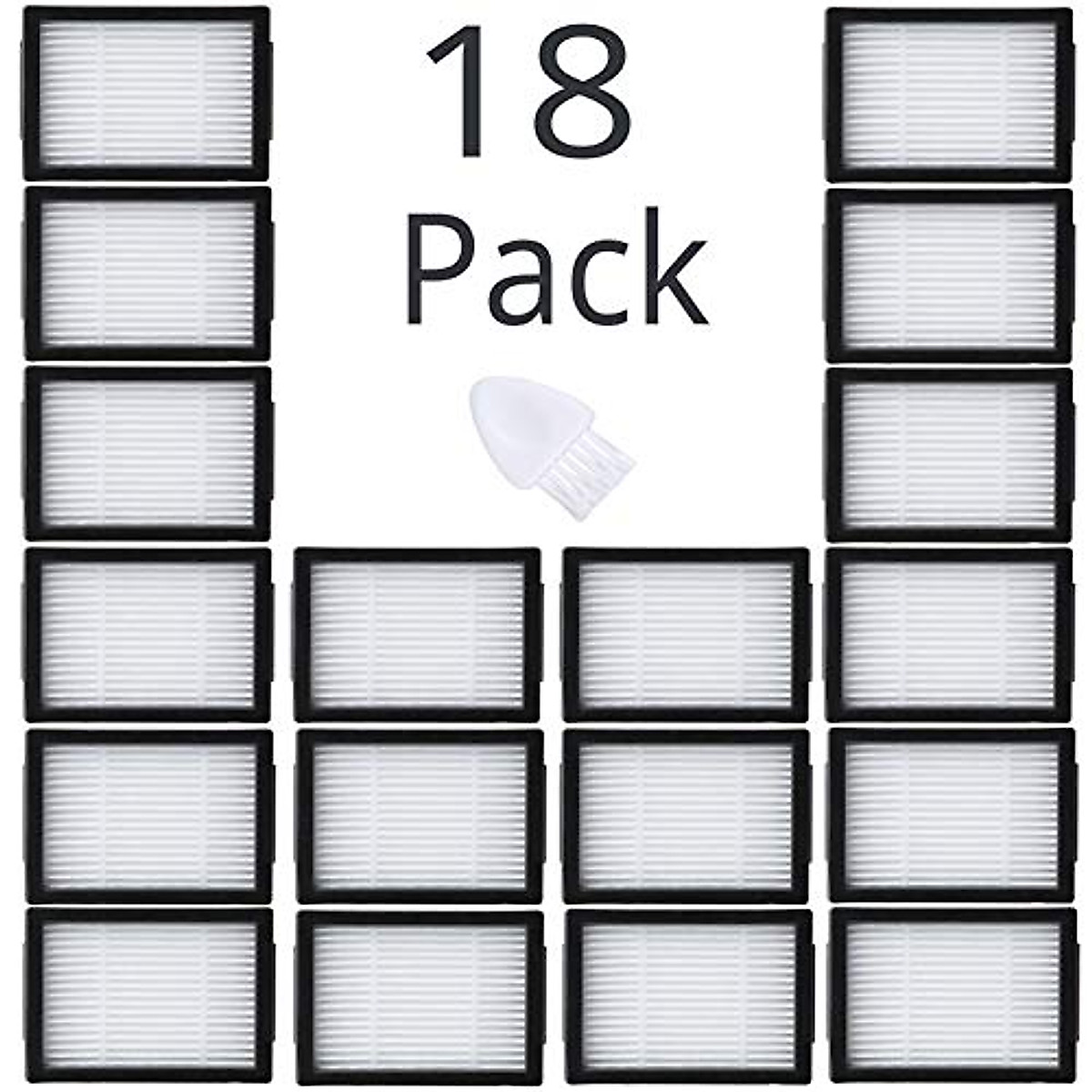 JoyBros 18-Pack Replacement HEPA Filter Compatible for iRobot Roomba evo, i,e,j Series:E5 E6 E7 i1 i3 i4 i5 i6 i7 i8 j7 J8+ and Plus versions