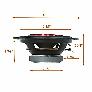 Pair of SoundXtreme 6" in 3-Way 350 Watts Coaxial Car Audio Speaker CEA Rated (2 Speakers)