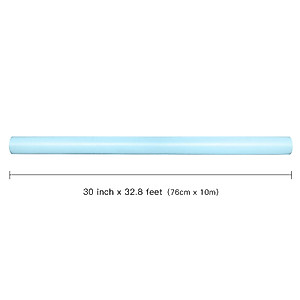 RUSPEPA Light Sky Blue Gift Wrapping Paper - 81.5 Sq Ft-Solid Color Pearly-Shiny Silk Paper Perfect for Wedding, Birthday, Christmas, Baby Shower, Bridal Shower, Easter -30Inch X 32.8Feet