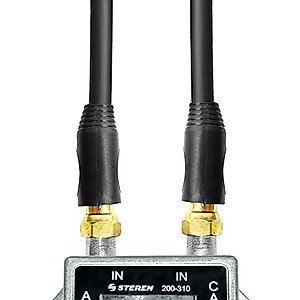 STEREN Coaxial Cable Splitter - Coax A B Switch - Coax Splitter 2 Way Two Way Splitter - A B Switch - 2 Way Coaxial Cable Splitter - Coax Cable Splitter - 2 Way A/B Slide Switch - 1 Pack 200-310