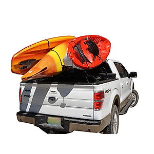 Viking Solutions Truck Bed Kayak/SUP Rack - Adjustable Heavy-Duty Powder-Coated Steel Construction Supports 150lbs