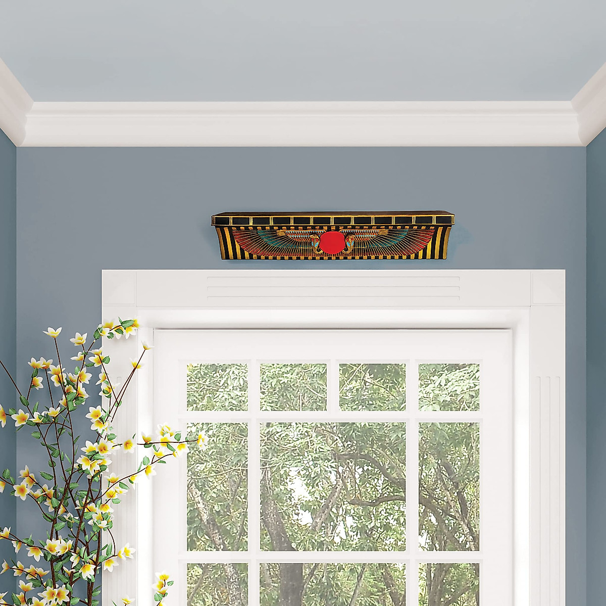 Design Toscano Egyptian Ur-Uatchi Ceremonial Offering Wall Display Shelf, Full Color