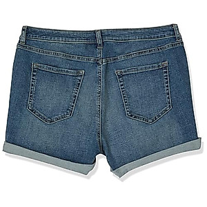 Amazon Essentials Women's 4" Denim Short, Medium Wash, 10