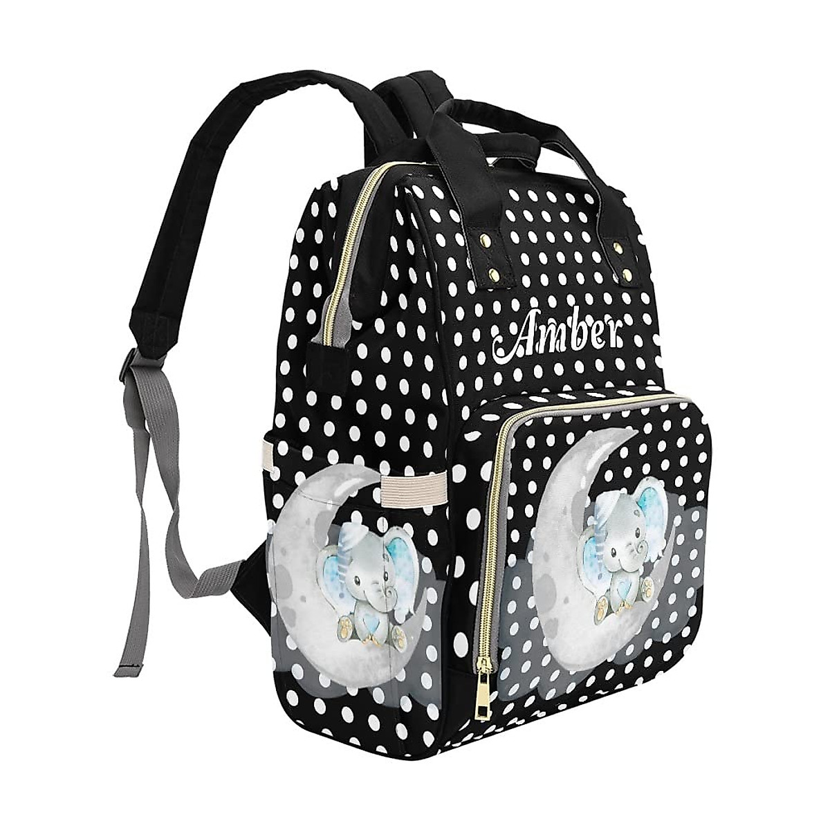 Anneunique Art Forest Animals Fox Diaper Bags Backpack with Name Personalized Baby Bag Nursing Nappy Bag Travel Tote Bag Gifts for Mom Girl 10 83 x 6 69 x 15 Inch