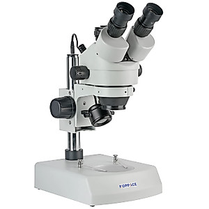 KOPPACE 3.5X-180X Trinocular Stereo Microscope Upper and Lower LED Light Source Continuous Zoom Lens Mobile Phone Repair Microscope.