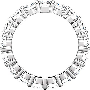 4 Carat (ctw) Platinum Round Diamond Ladies Eternity Wedding Anniversary Stackable Ring Band Ultra Premium Collection