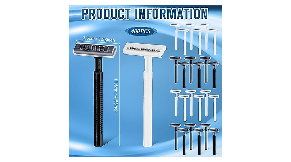 Lasnten 400 Pcs Disposable Razors - Safe & Stylish Shaving