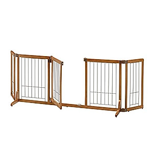 Richell Wide Premium Plus Gate Mini, for Small Dog, Fit Openings from 55” to 72” Wide