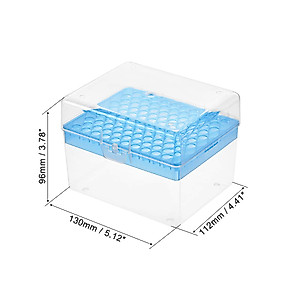 uxcell Pipette Tips Box 100-Well Polypropylene Tip Holder Container for 1ml /1000ul Pipettor 8.5mm Hole Diameter 2Pcs