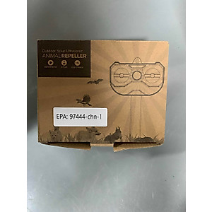 Ultrasonic Solar Animal Repellent Outdoor Deer Repellent Waterproof Animal Deterrent Adjustable Frequency Flashing Lights, Animal Repeller Defender Keep Cat Fox Squirrel Skunk Raccoon Out of Yard (1)