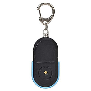 Whistle Key Finder, Anti-Lost Alarm Key Finder Locator Whistle Sound Control with Battery(Blue)