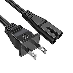 UL Listed Power Cord for Sony Playstation 3 PS3 Slim Game Console 2 Prong Power Supply Cord Replacement AC Cable