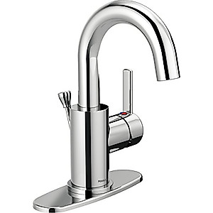 Peerless Precept Single Hole Bathroom Faucet, Single Handle Bathroom Faucet Chrome, Bathroom Sink Faucet, Drain Assembly, Chrome P191102LF