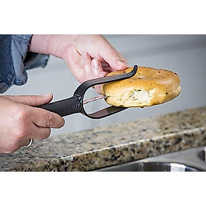 Tablecraft FirmGrip Bagel Knife - safely slice bagels, baguettes, English muffins and buns