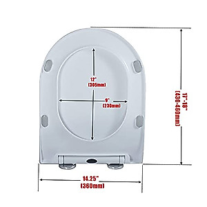 Elongated U Shape Toilet Seat For WinZo WZ5080, Soft Close Quick Release Desgin, PP Plastic White