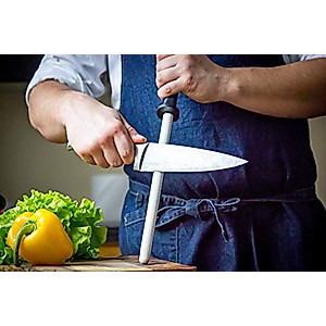 Green Elephant Ceramic Sharpening Rod, Lightweight & Highly Durable 11-Inch Shatterproof Ceramic Honing Rod For Professional Chefs and Home Cooks
