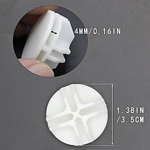 Joyangy 16-Pack Plastic Grid Organizer Connectors for Modular Closet Storage and Metal Grid Shelving Units, White Wire Cube Connectors with 1.42" OD and 0.16" ID Perfect Fit