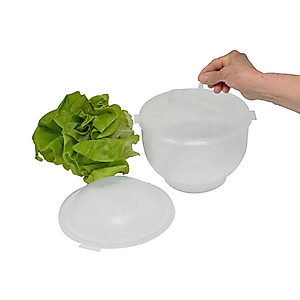 Lettuce Keeper | Vegetable and Fruit Crisper | Lettuce Crisper Salad Keeper Container Keeps your Salads and Vegetables Crisp and Fresh-7" X 8"- by Home-X