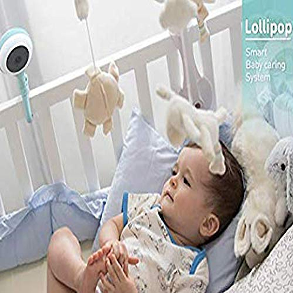 Lollipop Baby Camera with True Crying Detection, Smart Baby Monitor with Camera and Audio with Two Way Talk Back. an Ideal Gift for Baby Shower. Comes with Infrared Night Vision. (Turquoise)