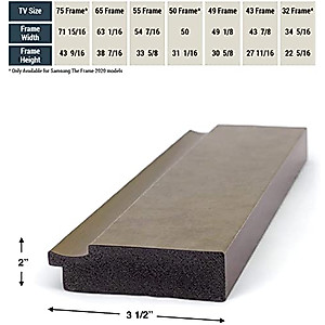 Deco TV Frames - Contemporary Bronze Smart Frame Compatible ONLY with Samsung The Frame TV (32", Fits 2021-2023 Frame TV)