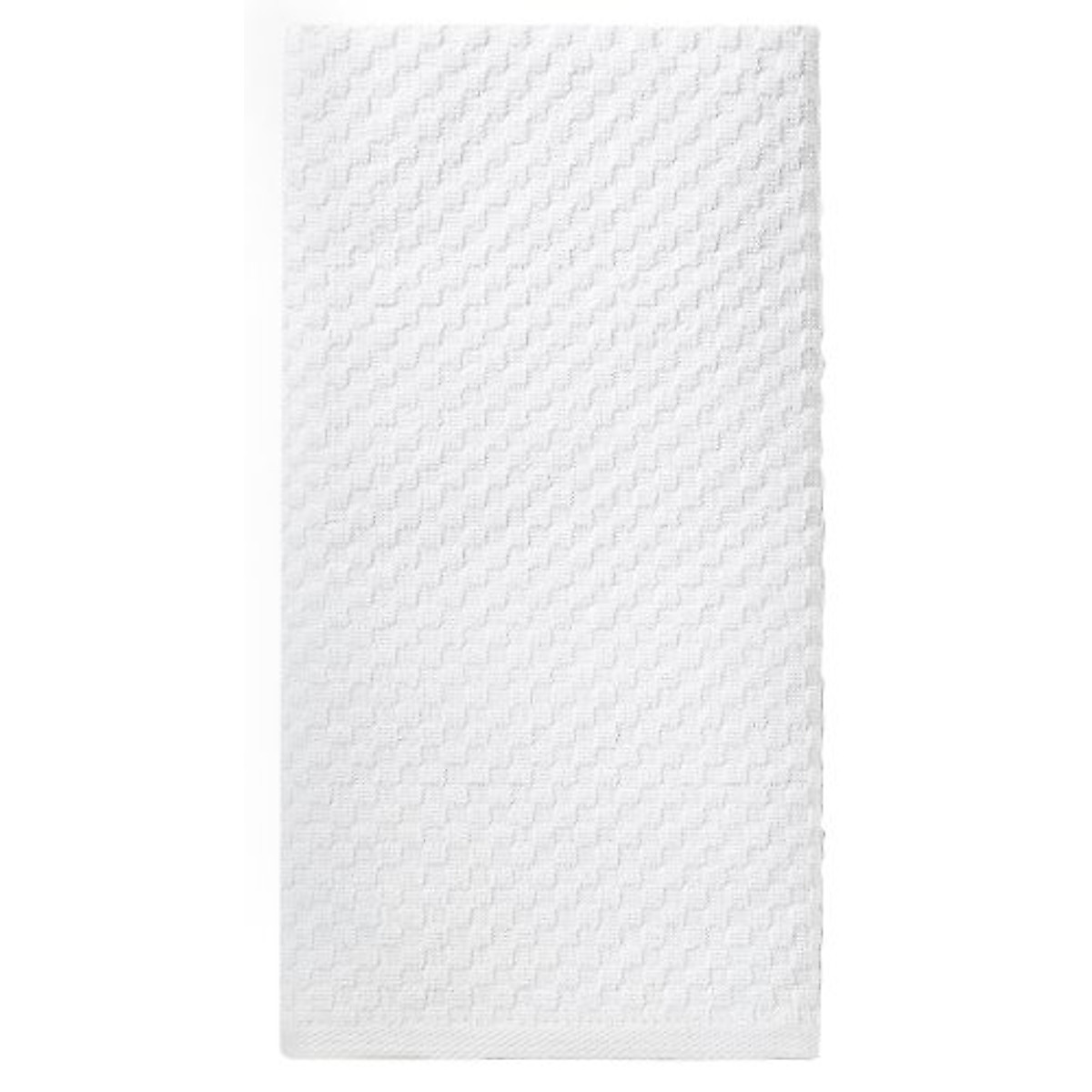 COTTON CRAFT Euro Café Set of 12 Waffle Weave Pure Cotton Super Absorbent Multipurpose Kitchen Towels, Dishcloths, Tea Towels White