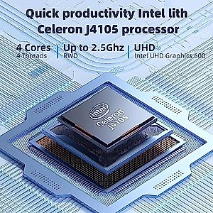 SGIN 15.6 Inch Laptop, 4GB DDR4 128GB SSD Windows 11 Laptops with Intel Celeron Quad Core J4105(up to 2.5 GHz), Intel UHD Graphics 600, Mini HDMI, WiFi, Webcam, USB3.0, Bluetooth 4.2