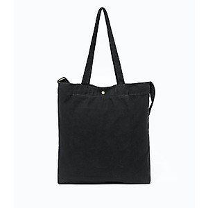 Jeelow Canvas Tote Handbag Crossbody Shoulder Bag With Front Pocket For Men & Women (Cream 2 Way)