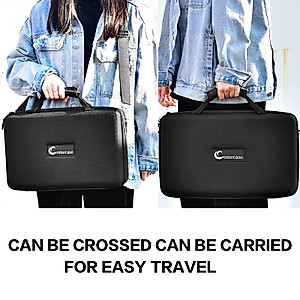 Comecase Large 3000+ Trading Card Game Holder & Organizer, Case for Baseball, Football Cards, for C.A.H, for TCG Cards and All Expansions. Storage Box with 7 Dividers and Shoulder Strap