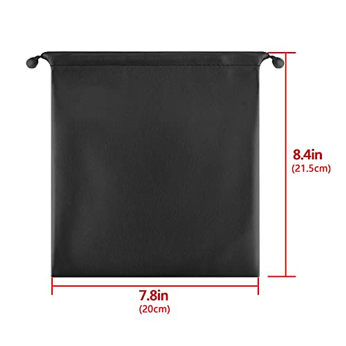 Geekria Headphone Carrying Bag/Universal Headset Protection Pouch/Portable Travel Bag/Soft Headphones Travel Bag (Black PU)