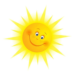 Smiling Sun Wall Sticker Wall Decal Sun Wallpaper for Kindergarten Home Room Wall Decorations