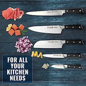 Cutluxe Kitchen Knife Set, 5 Pcs Chef's Knife Set – Razor Sharp German Steel, Full Tang, Ergonomic Handles – Artisan Series