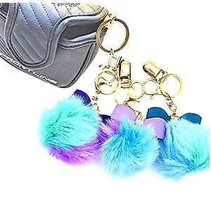 GS Soft Fur Ribbon Putter Keeper Set of 1. Gift for Golfer, Golf Accessories for Putter Cover. (Mink and Purple)