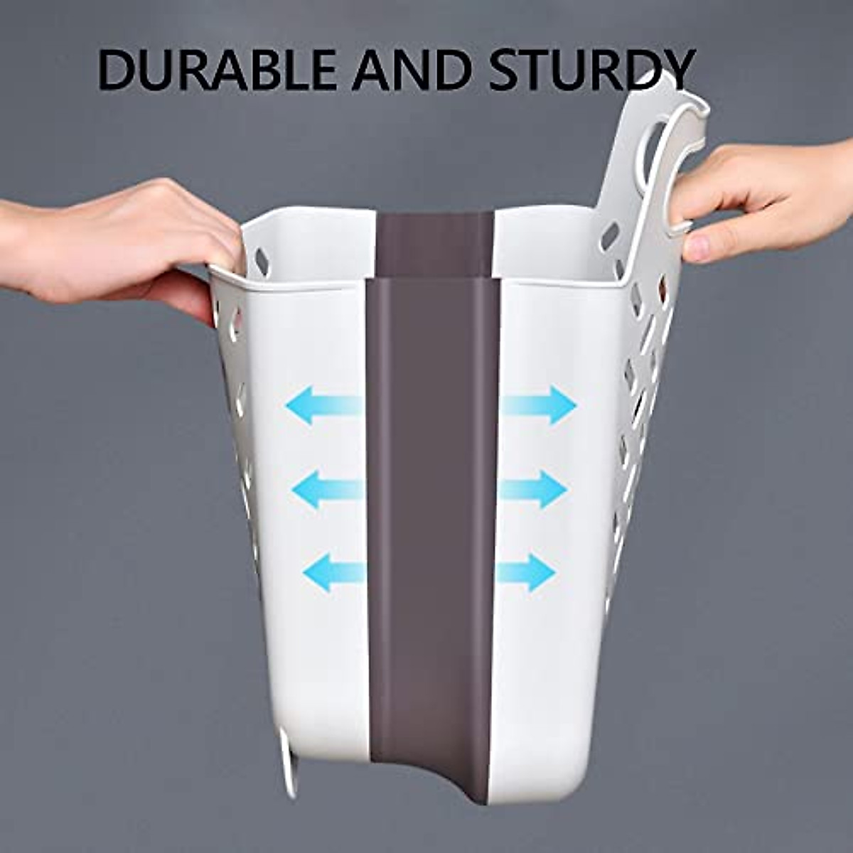 Collapsible Laundry Basket- Large Laundry Basket Hamper with 2 Handles- Space Saving Foldable Storage Container/Organizer (Small)