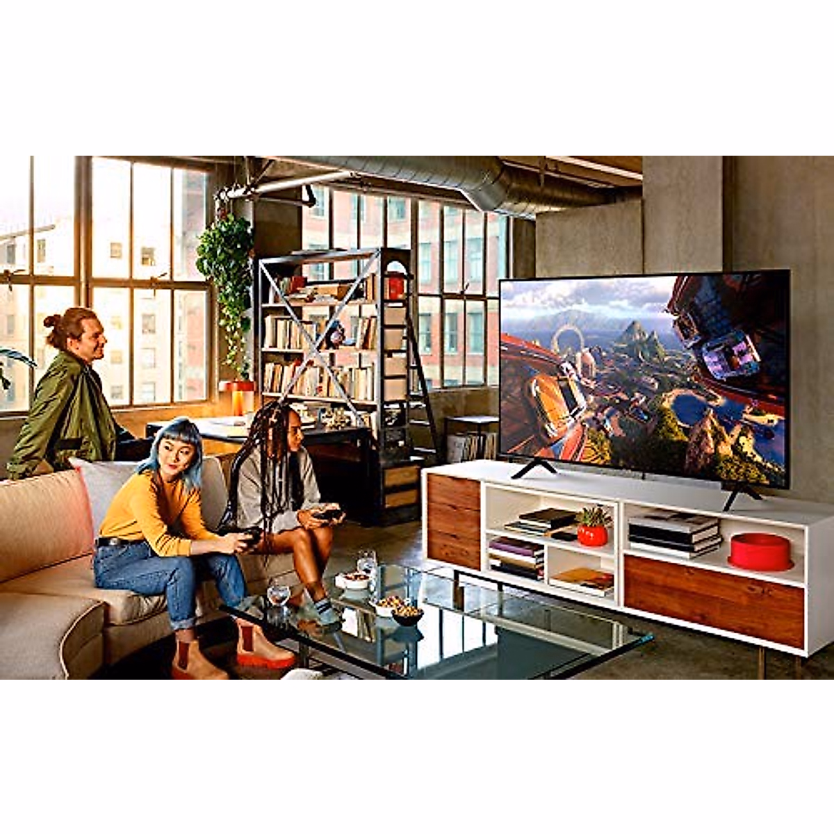 Samsung QN82Q60RAFXZA Flat 82-Inch QLED 4K Q60 Series (2019) Ultra HD Smart TV with HDR and Alexa Compatibility