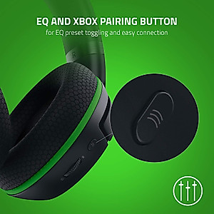 Razer Kaira Wireless Gaming Headset for Xbox Series X|S, Xbox One: Triforce Titanium 50mm Drivers - Cardioid Mic - Breathable Memory Foam Ear Cushions - EQ Pairing Button - Windows Sonic - Black