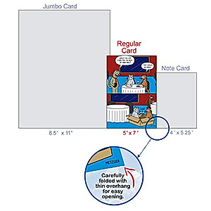 NobleWorks - Funny Anniversary Card with Envelope - Cartoon Marriage Humor, Spouse Notecard for Anniversary - Cat Box C7005ANG