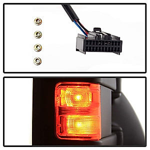 ACANII - Telescoping Manual Non Heat LED Signal Towing Mirror Passenger Side For 2008-2016 Ford F250 / F350 Super Duty