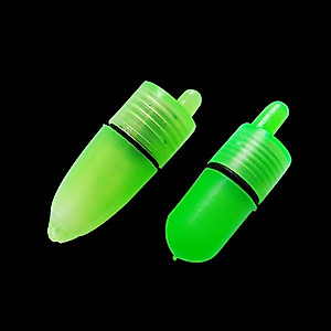 LIOOBO Fishing Rod Alarm Bells with Light Luminous Fishing Bite Alarm Waterproof Squid Bell 48 Sets