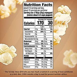 Orville Redenbacher’s Naturals Simply Salted Microwave Popcorn, Gluten Free, 6 Count Popcorn Bags (6 Boxes)
