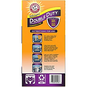 Arm & Hammer Double Duty Clumping Cat Litter, 40lb Box