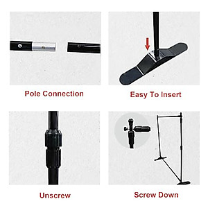 Displayfactory 10 X 8 Ft Banner Stand Backdrop Step and Repeat Display Adjustable Backdrop Stand Telescopic Display Stand for Trade Show,Photo Booth,Wall Exhibitor Background with Carrying Bag