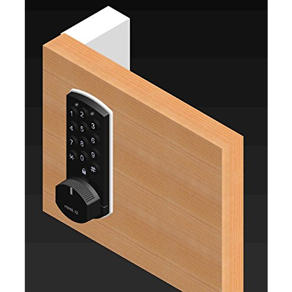 FJM Security Products Combi-Cam E, 7910-K10, Electronic Cabinet Lock, Black Finish, Small