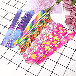 Honbay 20PCS Double Sided Nail Files Emory Boards for Home and Professional Salon Use (150/150 Grit) - Random Color