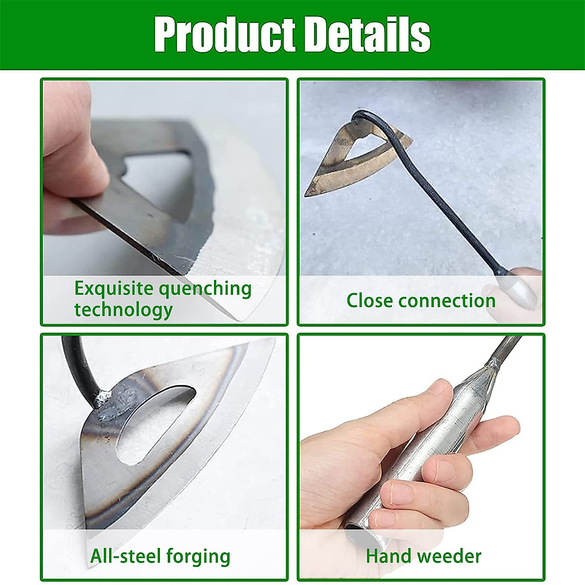 snow keychain Garden Hoe-All-Steel Hardened Hollow Hoe,Hollow Hoe for Gardening, Garden Hoes for Weeding,Hoe GardenTool,Durable Garden Weed Puller for Weeding, Loosening, Planting (2PCS)