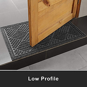 Amagabeli Large Outdoor Door Mats Rubber Shoes Scraper 36" x 24" for Front Door Entrance Outside Doormat Patio Rug Dirt Debris Mud Trapper Waterproof Out Door Mat Low Profile Washable Carpet BG038