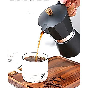 3 Cup and 6 Cup - Moka Cafetera Espresso Coffee Maker Pot (White, 6 Cup/300ml)