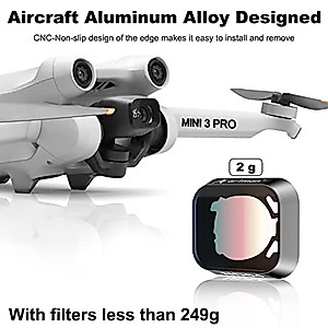 Artman ND Filter Sets for DJI Mini 3 / Mini 3 Pro, 6-Pack CPL UV ND8 ND16 ND32 ND64 Filters Accessories (Aluminum Alloy Frame Version)