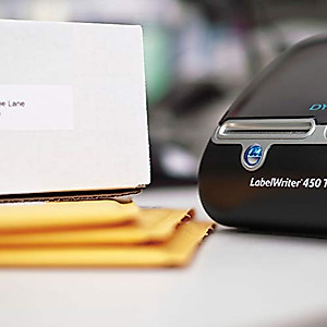 DYMO Label Writer 450 Twin Turbo label printer, 71 Labels Per Minute, Black/Silver (1752266)