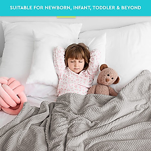 Baby Blanket for Girls and Boys - 40”x50” Grey - Toddler Blankets - Kids Throw - Newborn Blankets - Soft Lightweight Fleece for Bed, Crib, Stroller